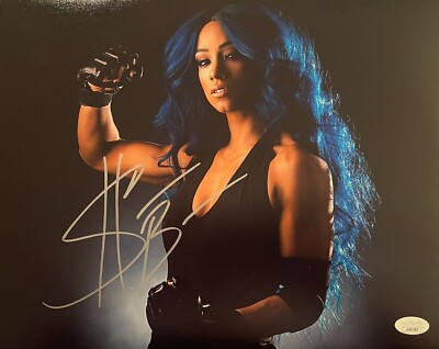 *MERCEDES MONE* WWF WWE SASHA BANKS SIGNED 11x14 JSA AUTO UNDERTAKER ...