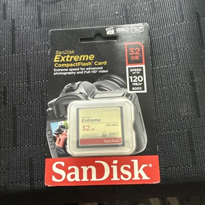 SanDisk Extreme Compact Flash Card 32 GB Speed Up to 120 Mb Unused | eBay