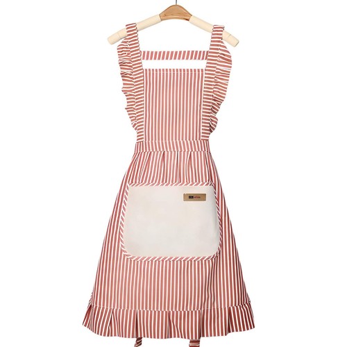 1 Pack Kitchen Cooking Aprons Cotton Vest Soft Long Ties Adjustable Bib ...