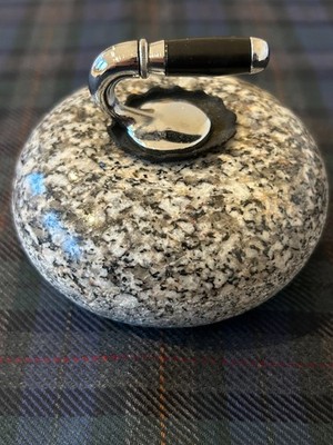 A Stunning Rare & Beautiful Scots Granite, Miniature Curling Stone 3.5 ...
