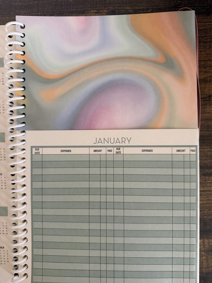 Home Finance Bill Organizer w/ Monthly Pockets Budget Planner Matte ...
