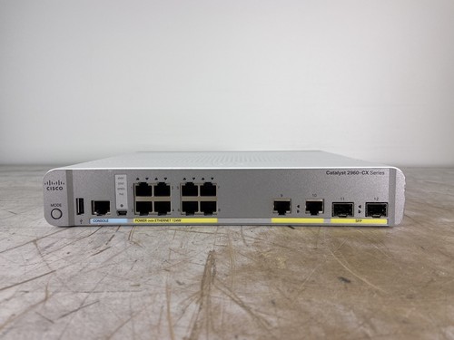 CISCO CATALYST 2960-CX WS-C2960CX-8PC-L V03 8-PORT POE NETWORK SWITCH ...