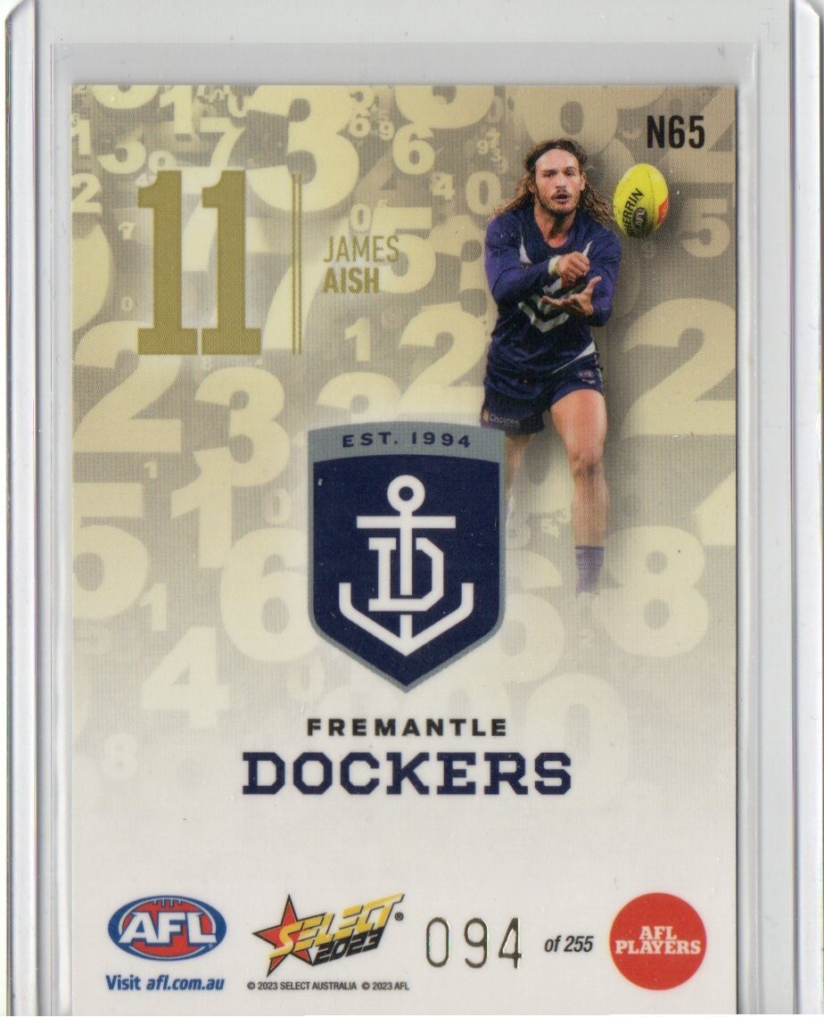 2023 SELECT FOOTY STARS - NUMBERS - JAMES AISH FREMANTLE DOCKERS 094/ ...