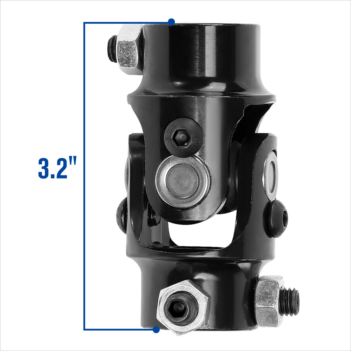 3/4" DD x 3/4" DD Alloy Steel Universal Steering Shaft Coupler Single U ...