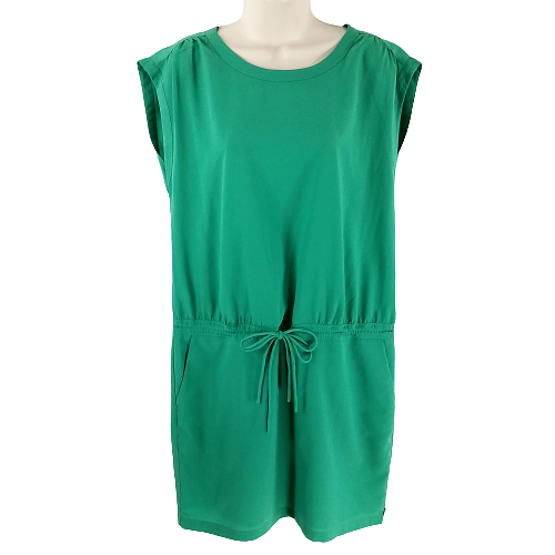 Maison Scotch Soda Size 2 Medium Miami Deco Cinch Waist Dress Emerald ...