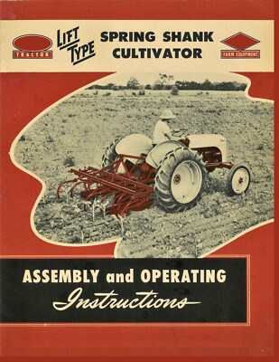 Ford Dearborn 3pt 2 Row Lift Type Spring Shank Cultivator Owner's ...