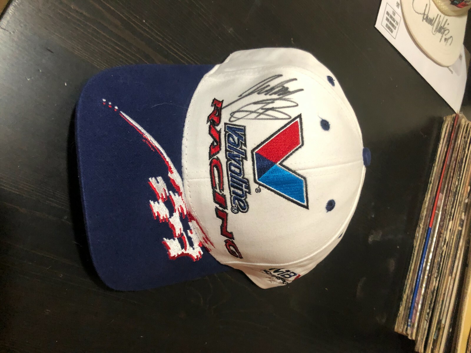 Johnny Benson Jr. Valvoline Signed Hat - Gem