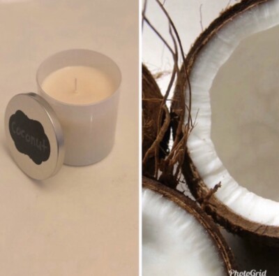 Coconut Soy Candle Handmade All Natural 100% Soy Wax 8 oz Hand poured ...