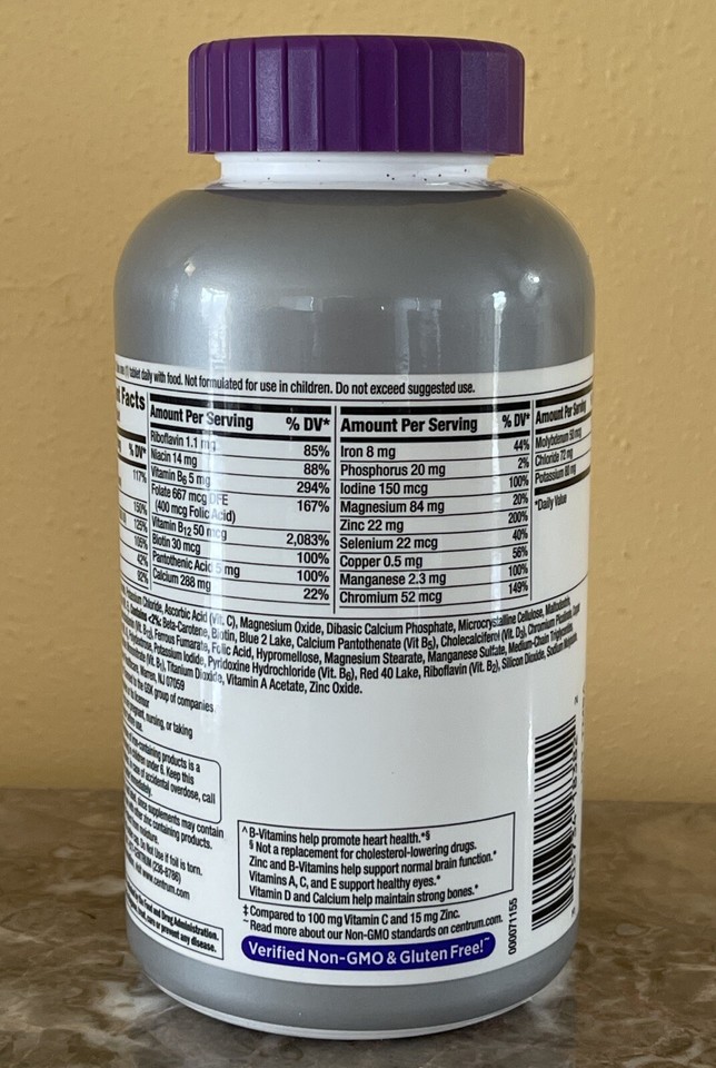 Centrum Silver Womens 50+ 275 Tablets Multivitamin Supplement New ...