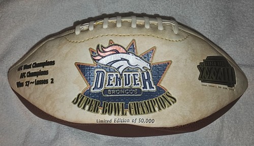 Denver Bronco Ltd Ed. NFL Super Bowl XXXIII 1998 Season Stat Ball; RARE ...