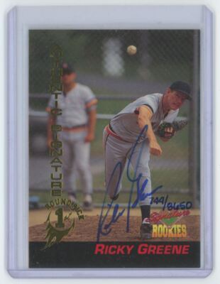 1994 Signature Rookies Rick Greene Rookie Auto . 744/8650 #27 | eBay