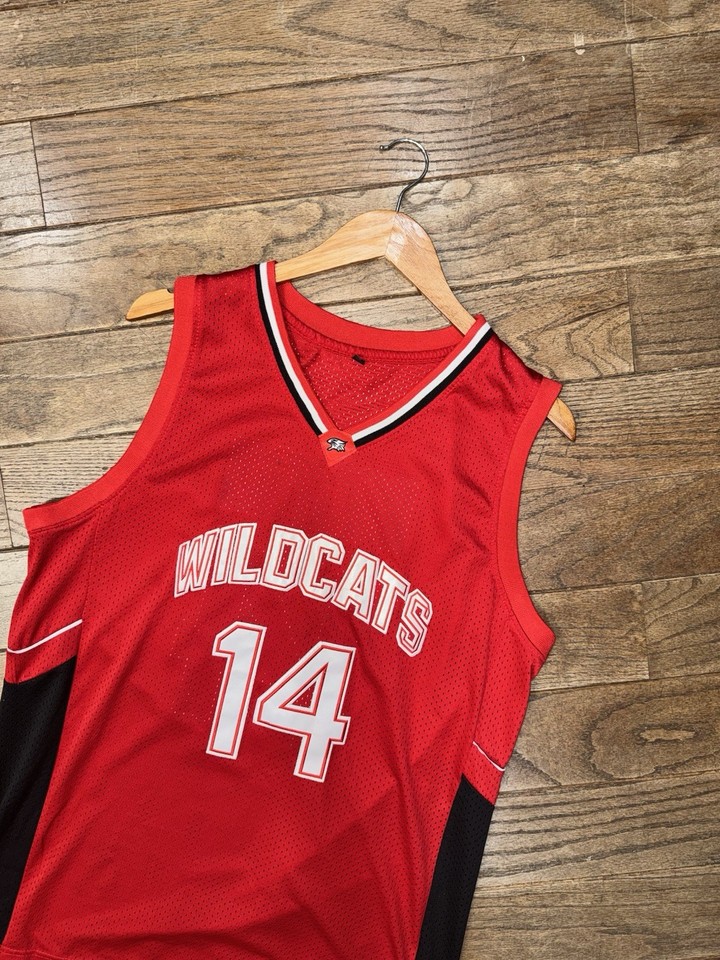 Troy Bolton #14 Wildcats Basketball Jersey High School Musical Size Men ...