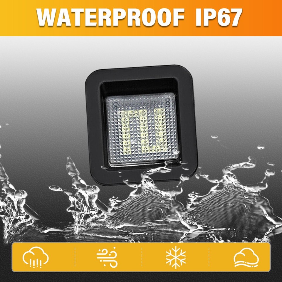 2Pcs White LED License Plate Tag Lights For Ford F150 2015-2023 Tag ...