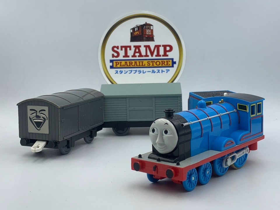 Tomy Trackmaster Plarail Classic Edward the Blue Engine Freight Car Set ...