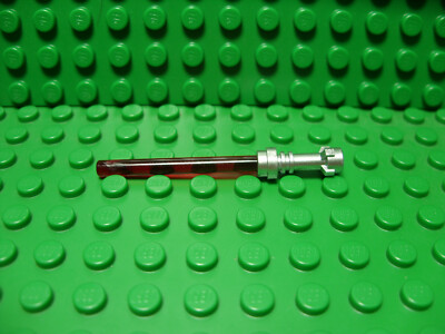 Lego NEW metallic silver hilt W/ trans red lightsaber | eBay