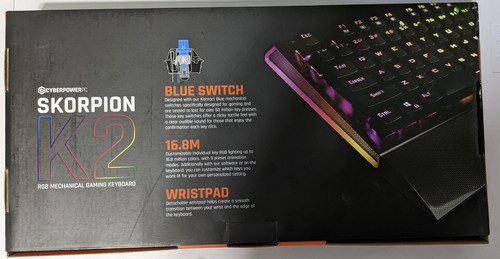 CyberpowerPC Skorpion K2 CPSK302 RGB Mechanical Gaming Keyboard with ...