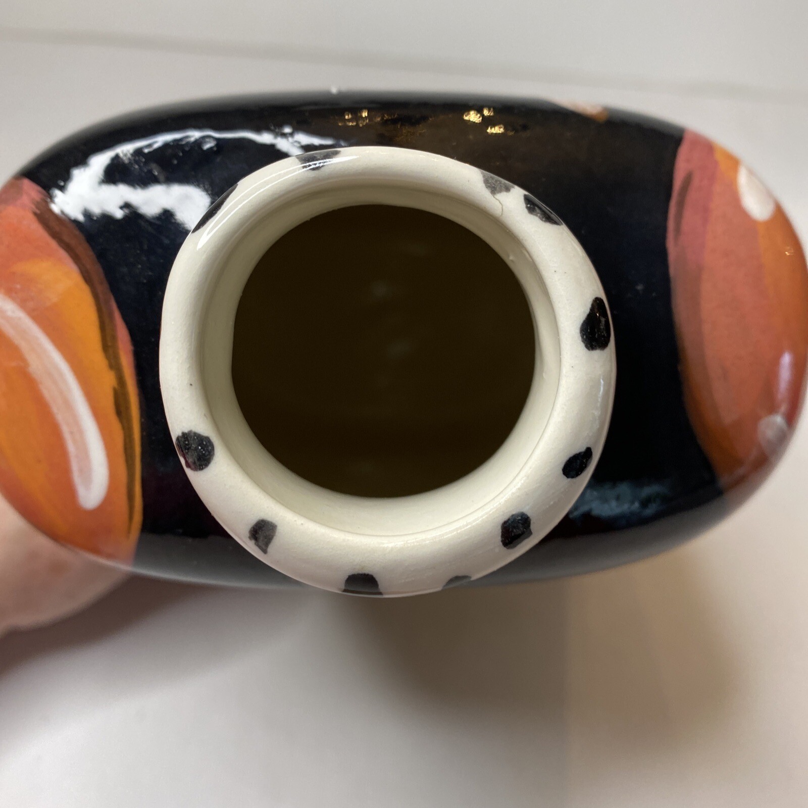 Droll Designs Art Pottery Bottle / Vase Fruit Hand Painted Signed 9” | eBay