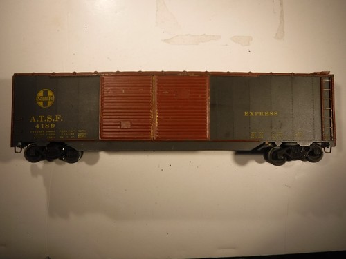 Santa Fe ATSF Double Door Boxcar 2-Rail O Scale Model Trains Brass Wood ...