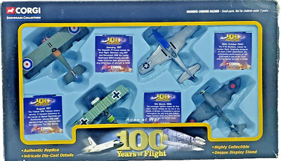 CORGI SHOWCASE COLLECTION 100 YEARS OF FLIGHT ACES AT WAR 4 PACK W ...