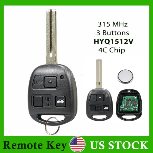 Replacement for 2002 2003 Lexus ES300 Remote Car Key Fob 4C Chip ...