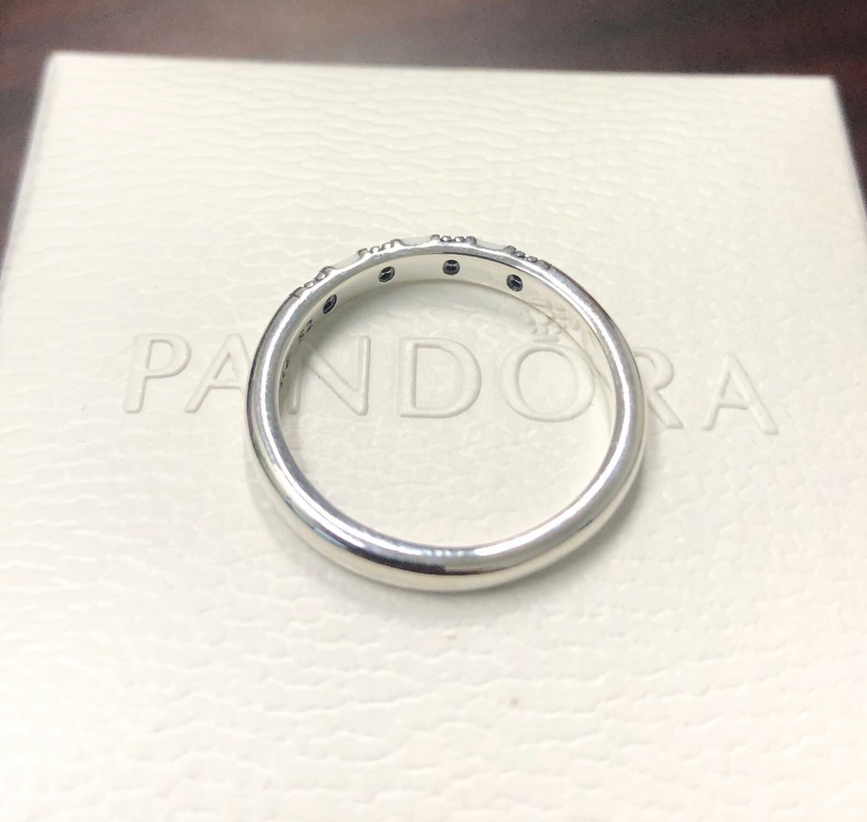 Pandora White Stripes, Exotic Stones, Ring #198052CZ +HINGED BOX ...