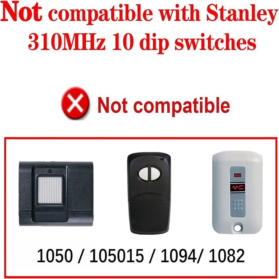 2pcs Electric Garage Door Opener 10 Digit Gate Remote For Linear Remote ...