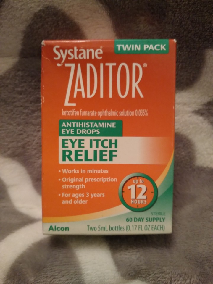 (2 Packs) Zaditor Eye Itch Relief Drops, twin pack 5 ml each ...