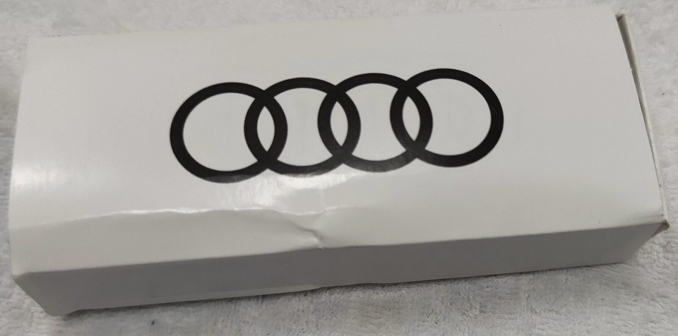 Original Audi 3181900600 Key Ring Metal Leather Pendant Keyring Black ...