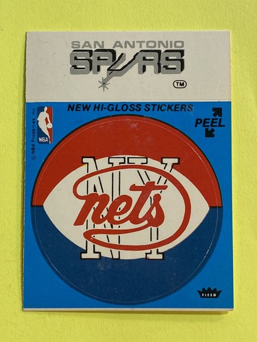 1976 Fleer NBA Team Stickers New York Jersey Nets San Antonio Spurs ...