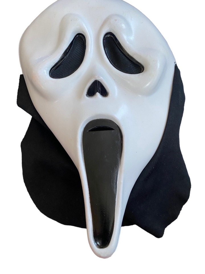 Vtg Scream Ghostface Mask Costume Easter Unlimited Adult Halloween ...