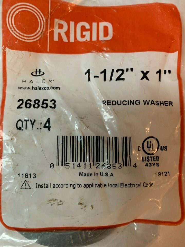 Halex Rigid 1-1/2" x 1" Reducer Washer New | eBay