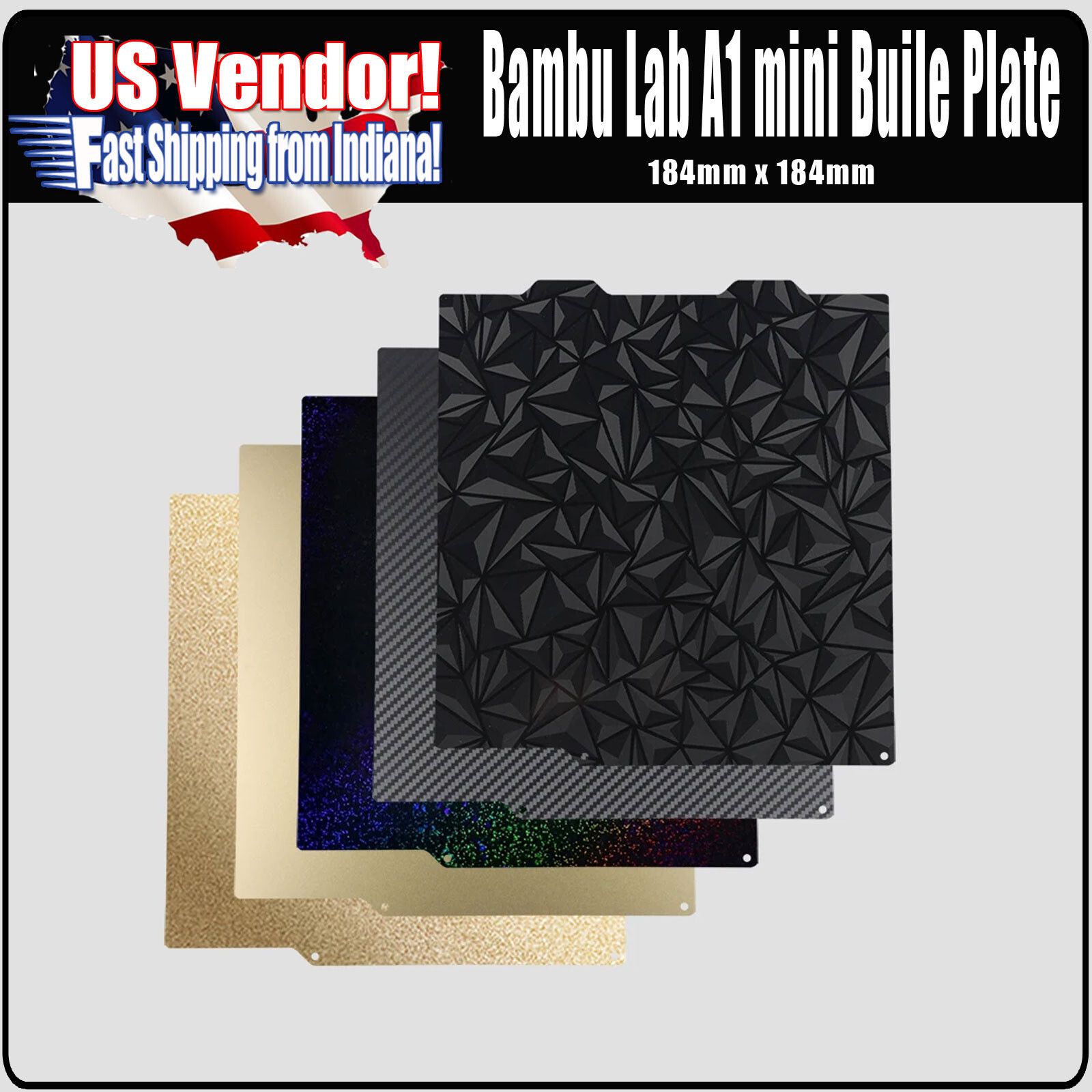 Bambu Lab Build Plate A1 Mini, Pei, Pet, Ped, H1H, Pey Surface Choices ...