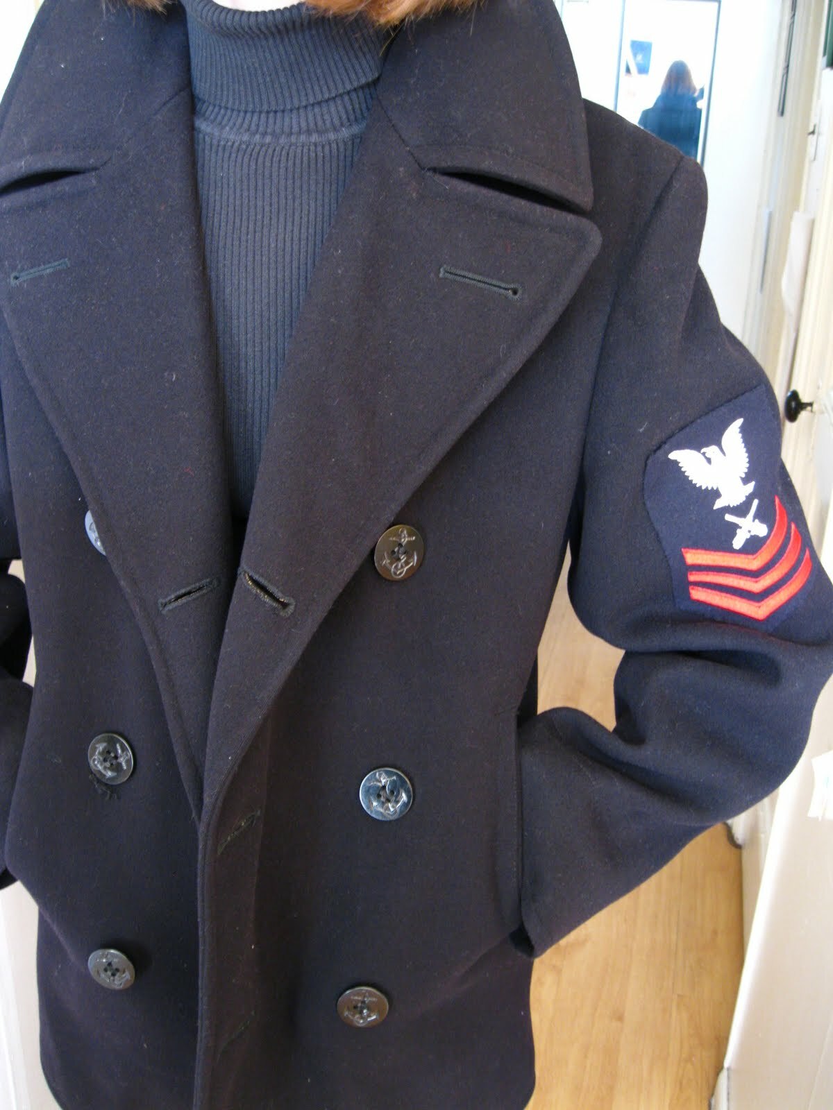 1st CLASS PETTY OFFICER PO1 REGULATION SILVER HAT PIN US NAVY E6 CROW ...