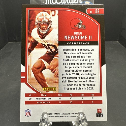 2021 Absolute Retail Greg Newsome II #198 Cleveland Browns | eBay