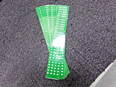 BRADY 7210-3C, OXYGEN Pipe Marker,2-1/4"H,2-3/4"W 25PK (TJ) | eBay