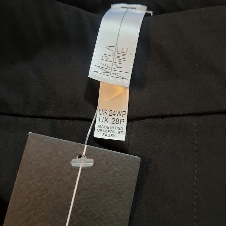 Marla Wynne Ladies Size 24WP Black Crop Dress Pants | eBay