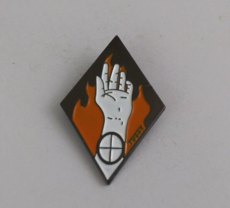 Fuzzy Hand & Arm With Target In Flames Lapel Hat Pin | eBay