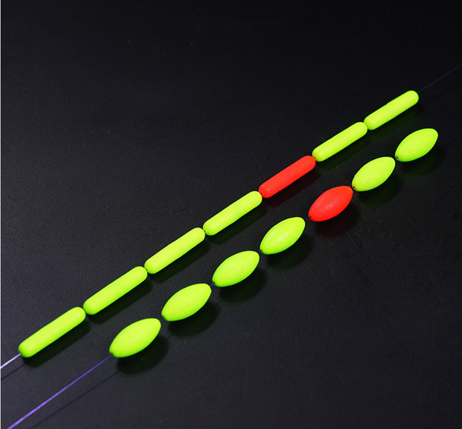 140Pcs Fishing Bobber Beads Stoppers 6 in 1 Float Sinker Stops Oval ...