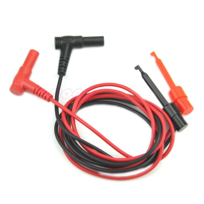 New 1Pair Banana Plug To Test Hook Clip Probe Cable Multimeter Test ...