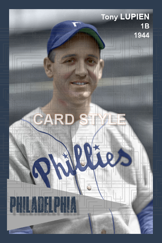 Tony Lupien - 1944 Philadelphia Phillies - choose a size - colorized ...