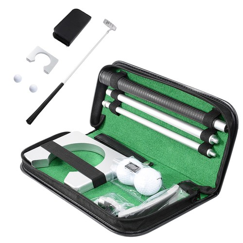 Golf Putting Practice Set Kit with Ball Hole-Cup Indoor Golf Putter ...