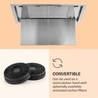 Cooker Hood 90cm Angled Kitchen Extractor Fan Chimney Stainless Steel ...