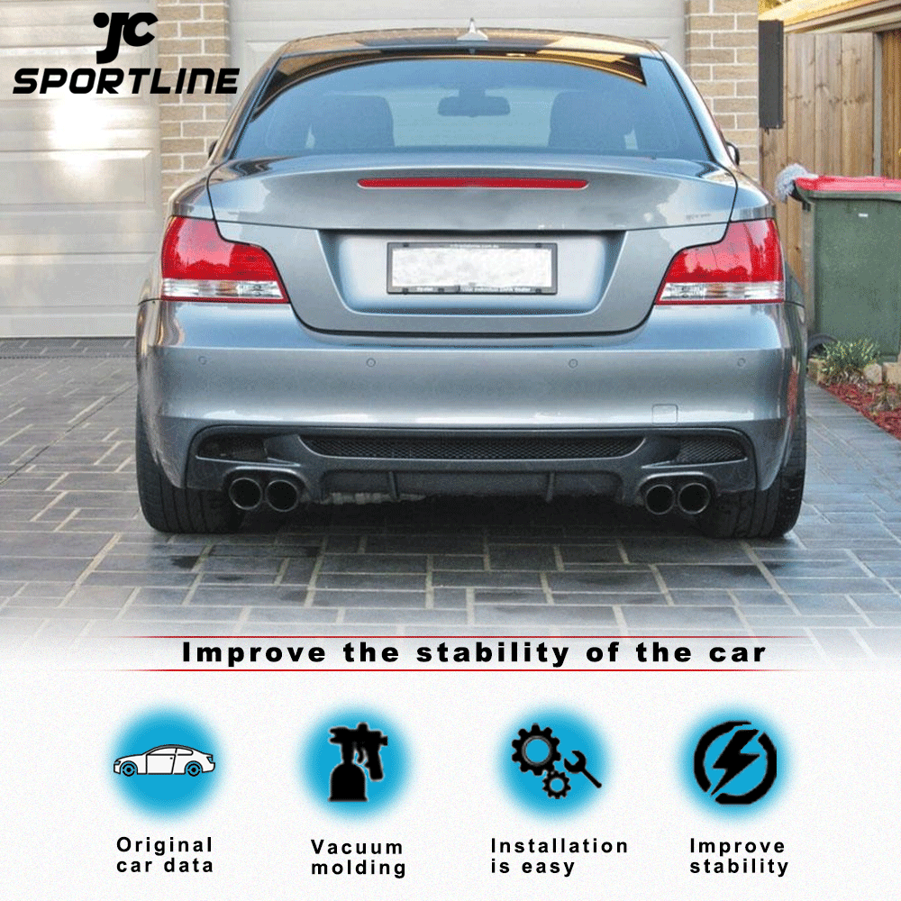 Carbon Fiber Rear Diffuser Quad for BMW E82 135i 125i 128i M Tech ...