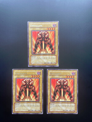 Yugioh Opticlops LOD-009 Rare 1st Edition Damaged X3 | eBay