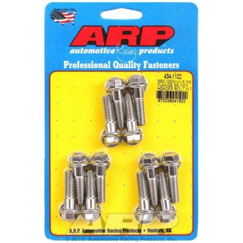 ARP 434-1102 6-Point Stainless Steel Header Bolt Kit - (Set of 12) For ...