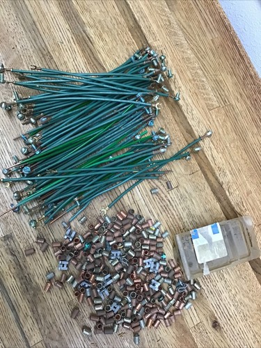 80 Copper Grounding Pigtails Electrical Leads 6.5" And 300 ? Crimps | eBay