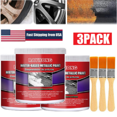 3× Car Anti-Rust Chassis Rust Converter Water-Based Primer Metal Rust ...