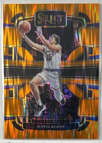 2023-24 Select #52 Austin Reaves Orange Flash Prizms Los Angeles Lakers ...