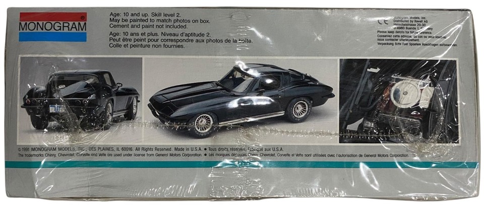 Monogram 1965 Vette Street Machine Corvette 1991 1:24 Model Kit NEW ...