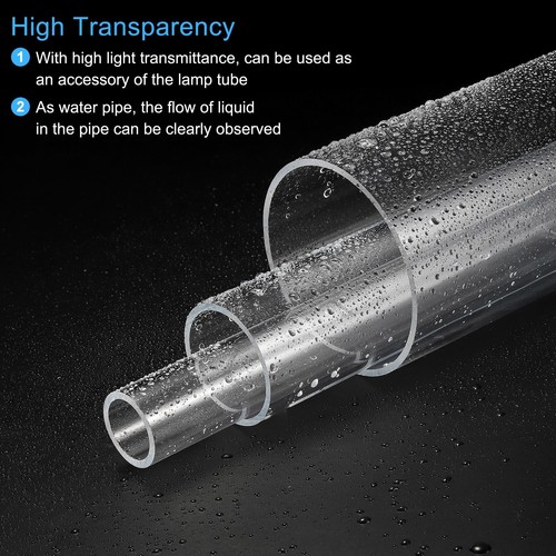 Acrylic Pipe Clear Rigid Round Tube 17mm ID 20mm OD 10" 2pcs | eBay